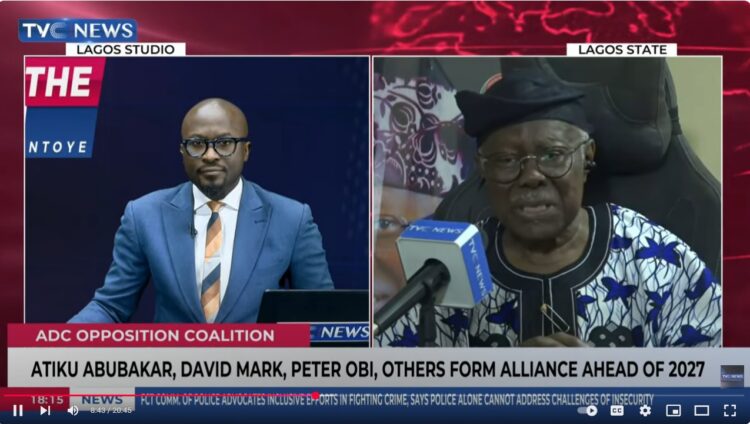 Bode George slams Atiku, David Mark, Peter Obi over new opposition ...