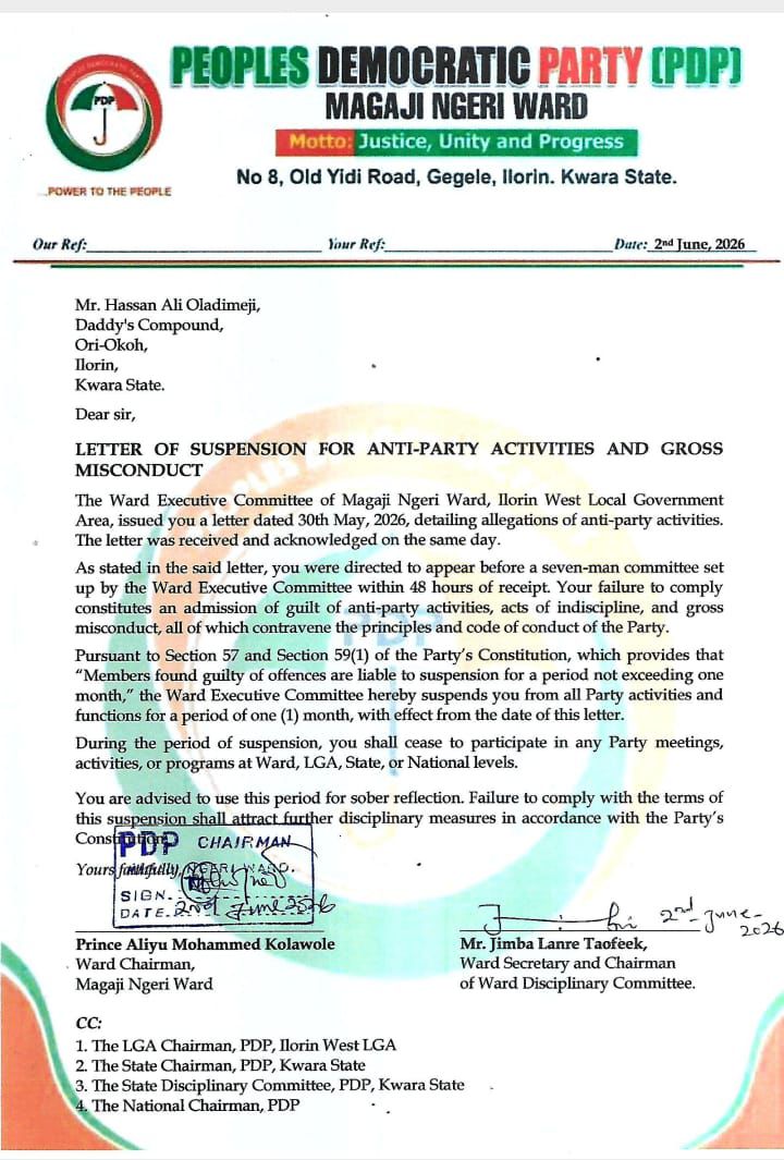 PDP Suspends Factional Governorship Candidate, Ladi Hassan, Over ...