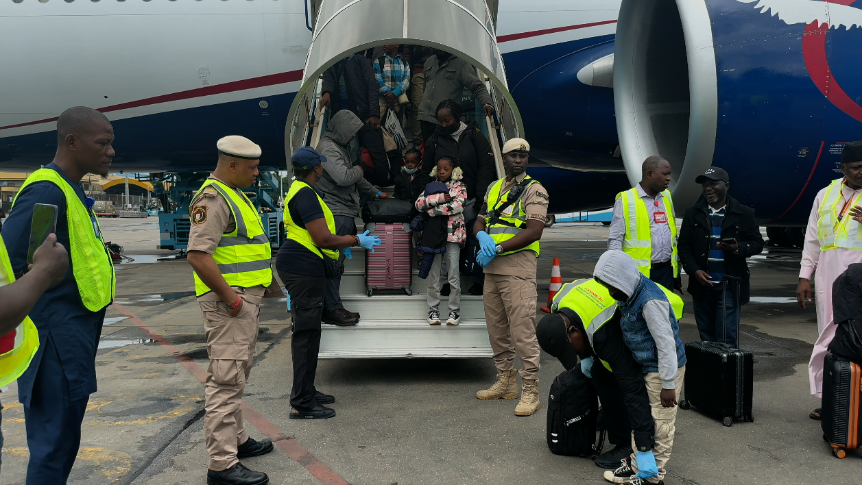 Xenophobia: Aircraft Conveying Nigerians From South Africa Lands in Lagos